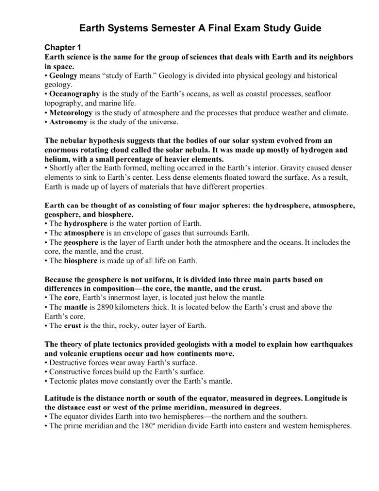 Earth Sciences Study Guide: The Climate System | SchoolWorkHelper